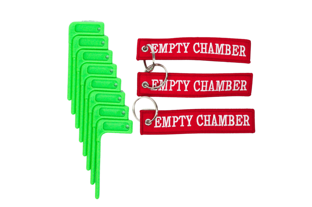 Sylvan Arms Empty Chamber Flags with 3 Key Ring Tags